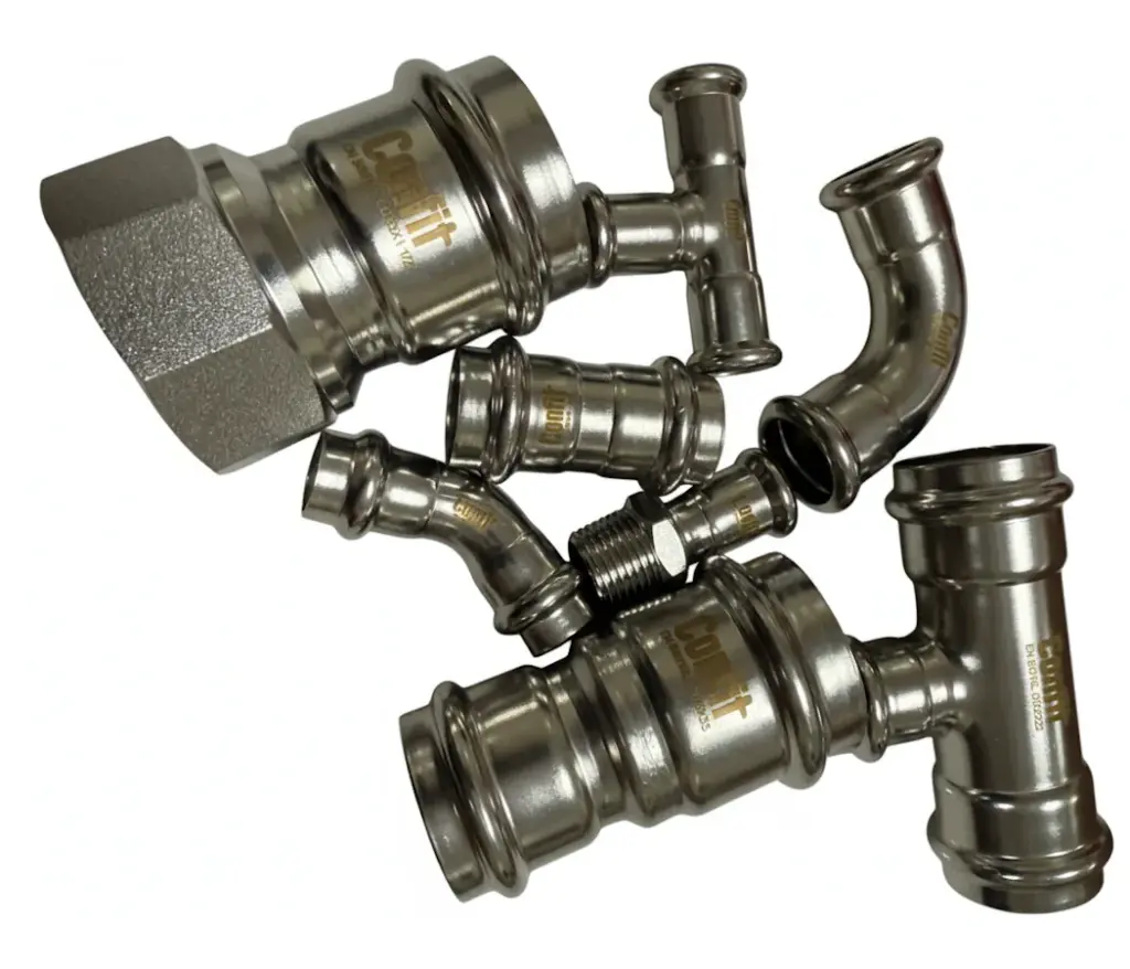 Stainless Steel Press Fitting and Pipe Product Range | Confit